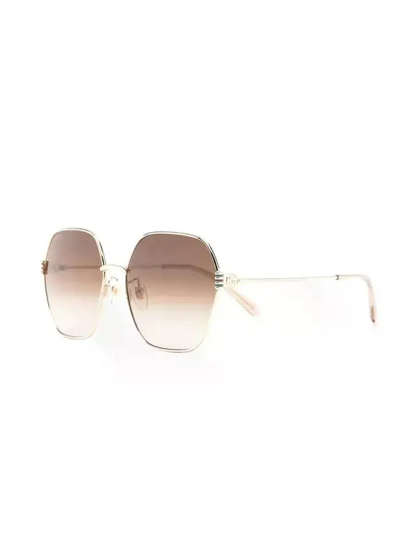 Gucci Geometric-frame Hexagonal Sunglasses