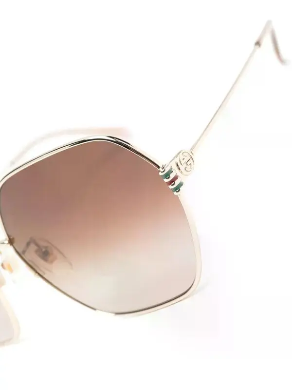 Gucci Geometric-frame Hexagonal Sunglasses
