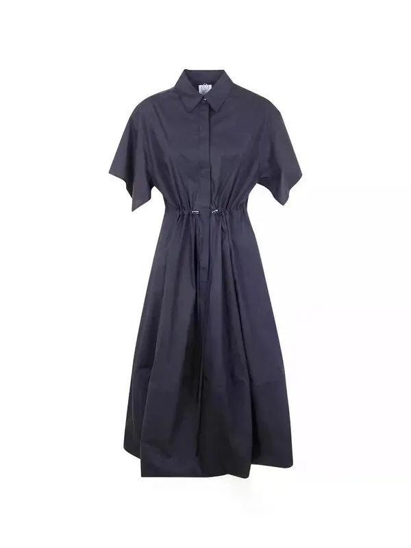 Mantū Drawstring Shirt Dress - Black