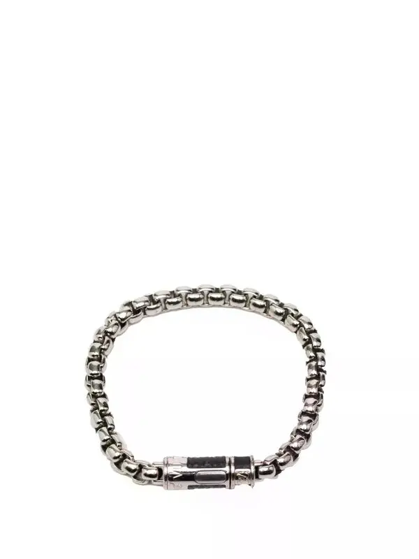 LOUIS VUITTON 2020 Silver Plated Monogram Eclipse Chain Bracelet Costume Bracelet - Black