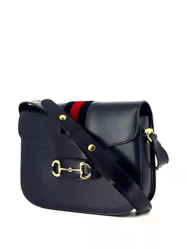 Gucci 2021 1955 Horsebit Crossbody Bag - Blue