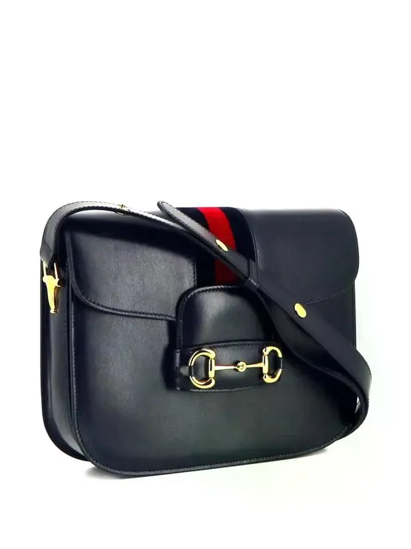 Gucci 2021 1955 Horsebit Crossbody Bag - Blue