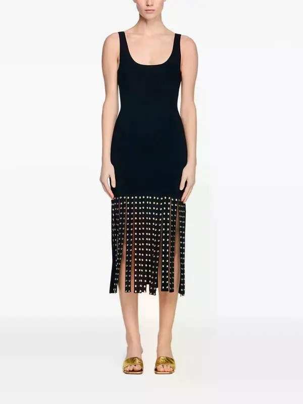 Sandro Studded Knit Midi Dress