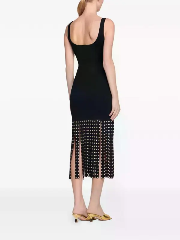 Sandro Studded Knit Midi Dress