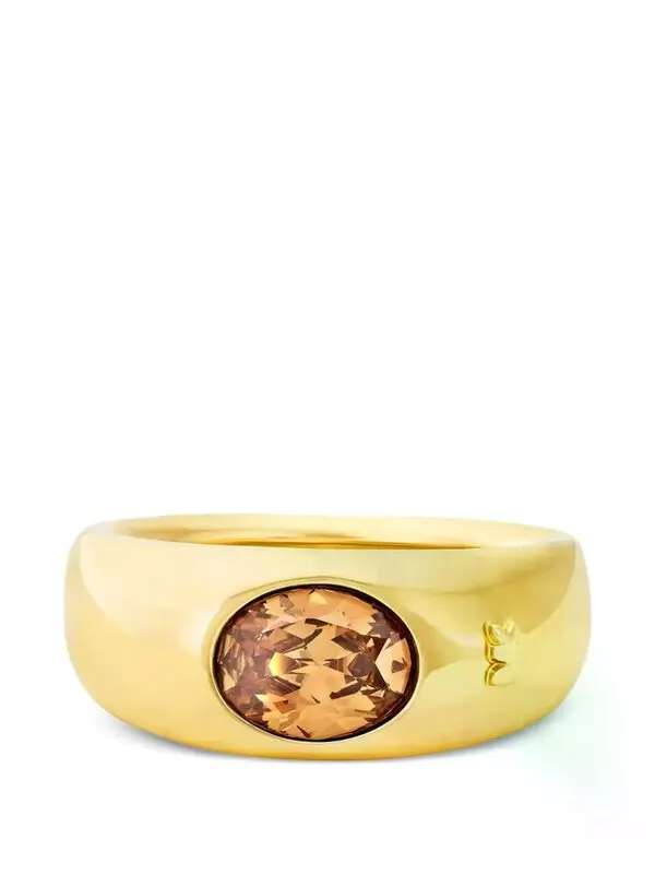 Michael Kors Oval-stone Signet Ring - Gold