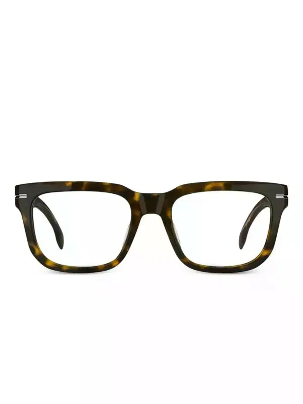 HUGO BOSS BR Havana Square-frame Glasses - Brown