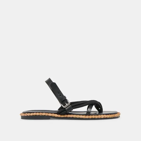 DOLCEVITA Reed Sandals - Black Leather