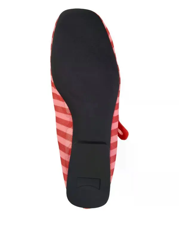 Camper Casi Myra Striped Ballet Flats - Red