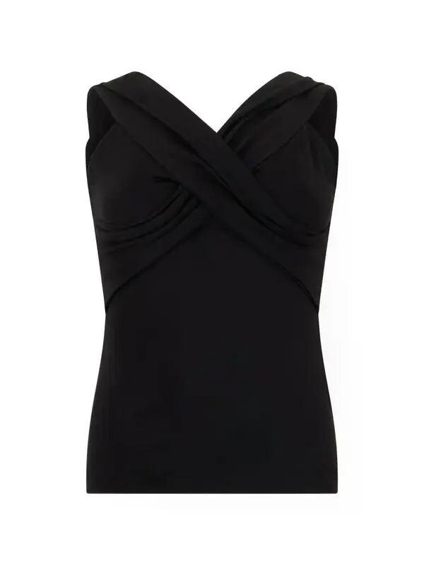 Emporio Armani Draped Strapless Top