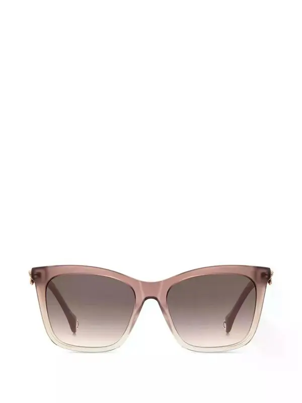 Carolina Herrera Geometric-frame Sunglasses - Brown