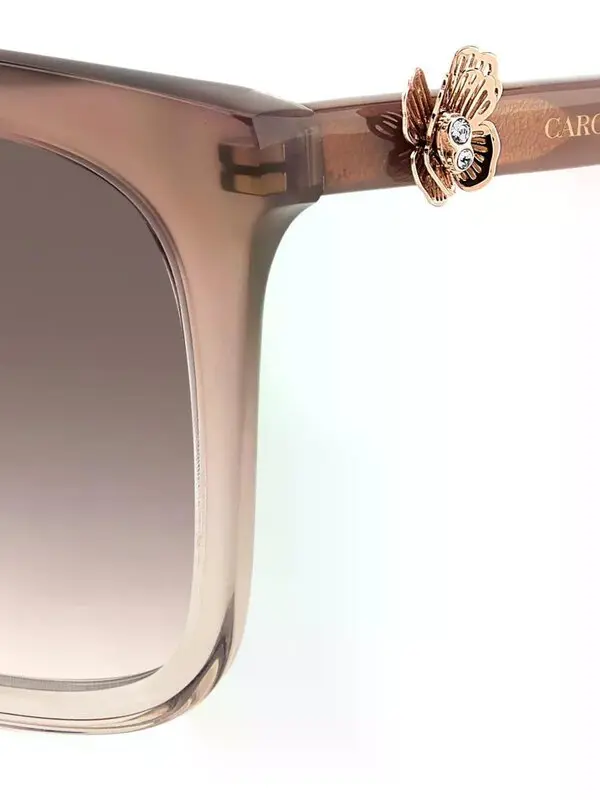 Carolina Herrera Geometric-frame Sunglasses - Brown