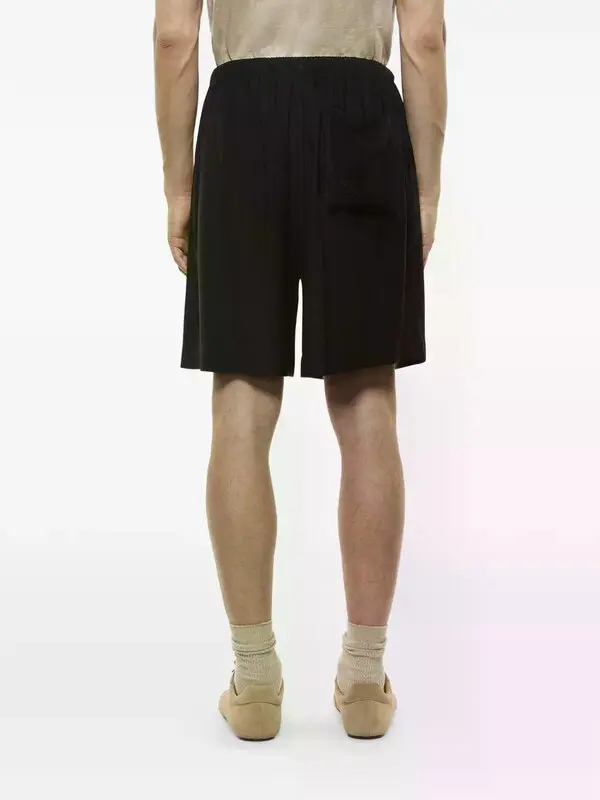 LANEUS Drawstring Embroidered Shorts