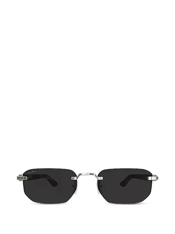 CARTIER Rectangle-frame Sunglasses - Silver