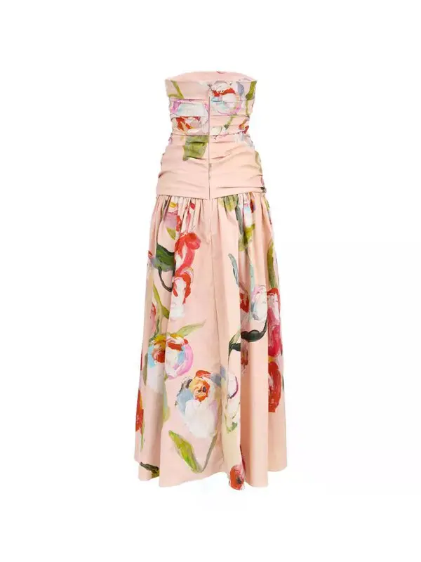 Acler Nershall Floral Strapless Maxi Dress