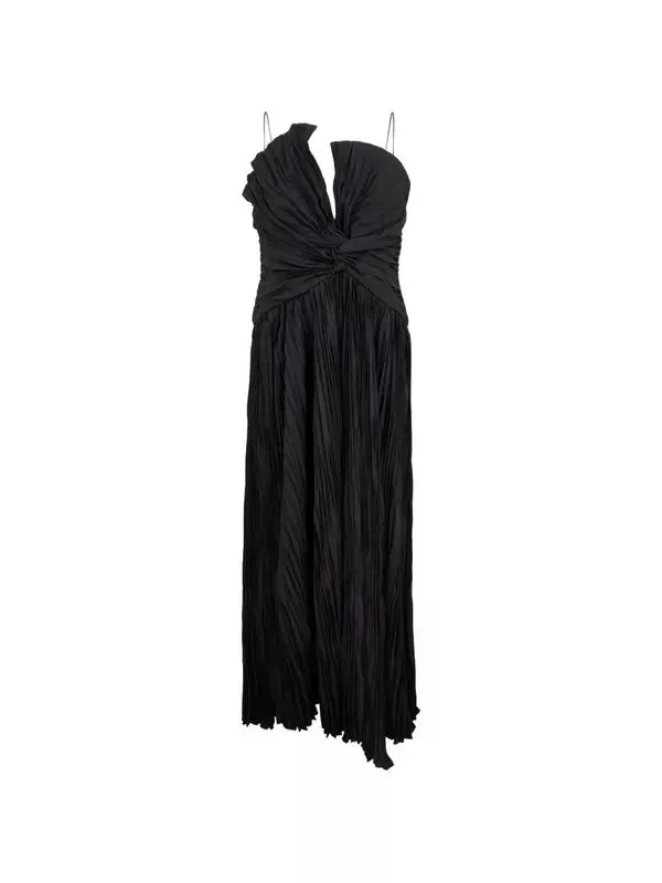 Acler Broadhay Pleated Knotted Maxi Dress - Black