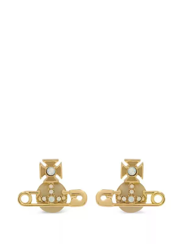 VIVIENNE WESTWOOD Crystal Orb Stud Earrings - Gold