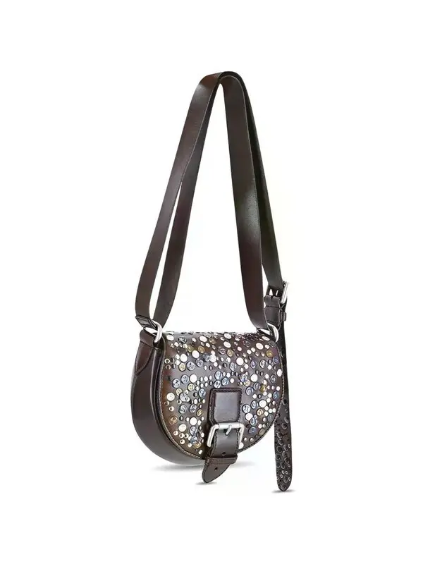 Dries Van Noten Embellished Buckle Messenger Bag