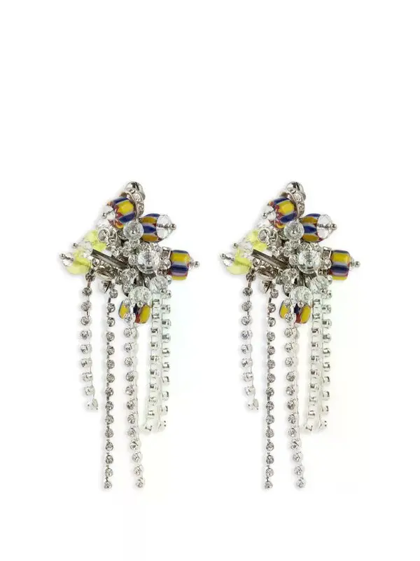 Dries Van Noten Beaded Drop Earrings - Yellow