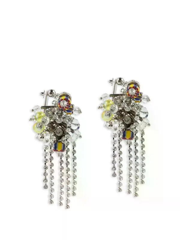 Dries Van Noten Beaded Drop Earrings - Yellow