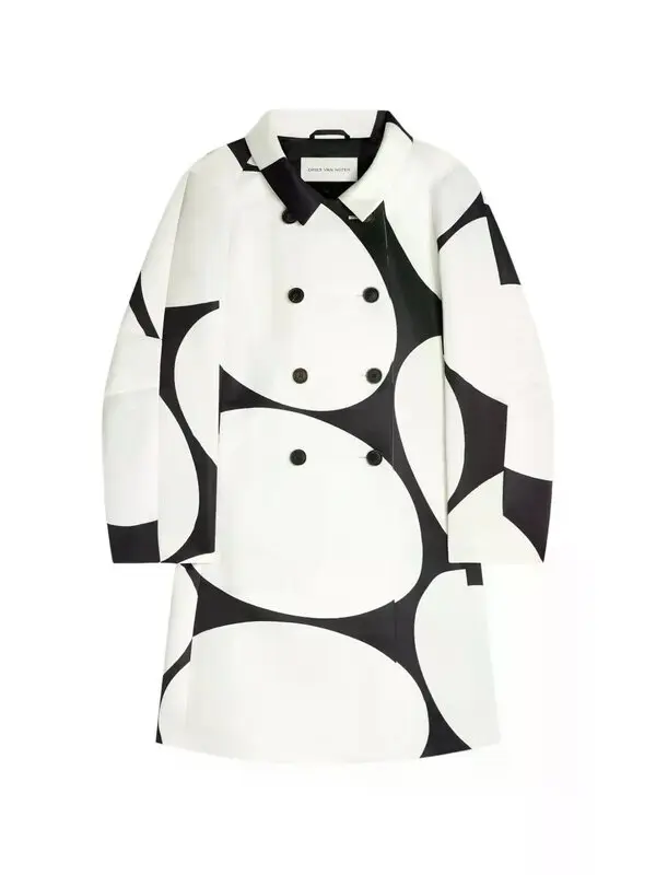 Dries Van Noten Double-breasted Printed Coat