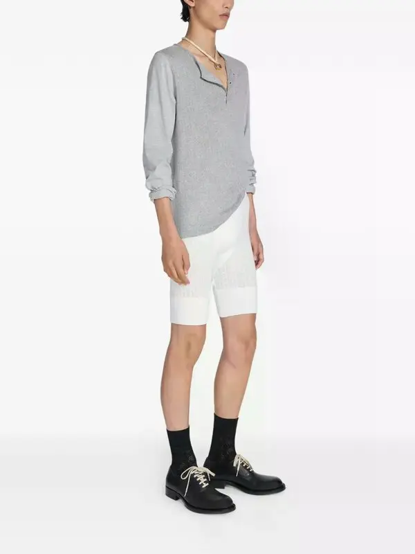 Dries Van Noten Button Ribbed T-shirt