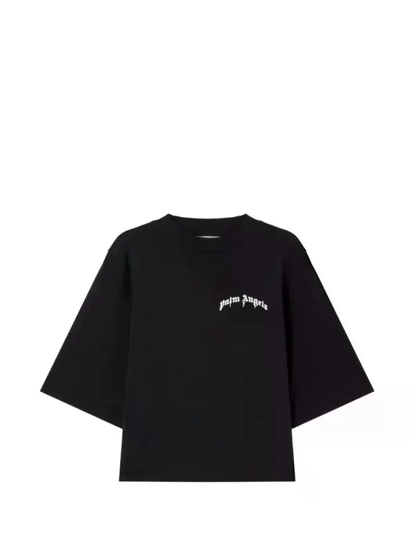 Palm Angels Logo-print Cropped T-shirt