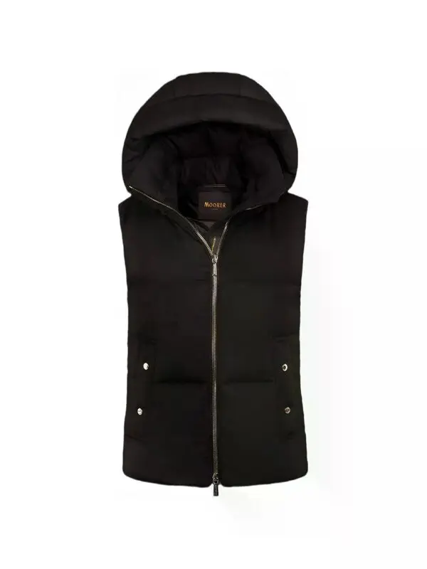 MOORER Fuente-ba1 Detachable-hood Cashmere Gilet - Brown