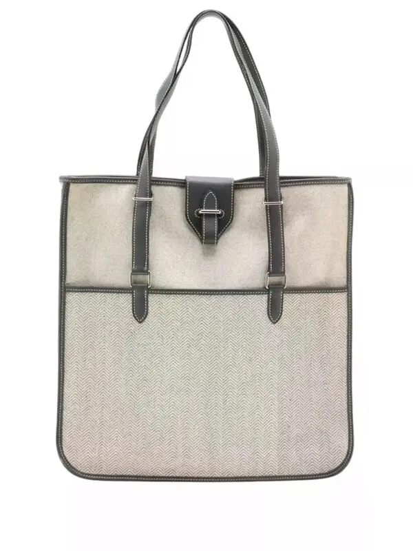 Hermès 2007 Toile H Cabas Sac Jumping Tote Bag - Grey
