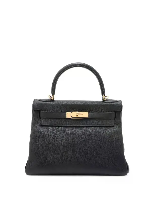 Hermès 2017 Special Order Clemence Verso Kelly Ii Retourne 28 Satchel - Black