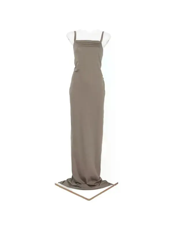 Rick Owens Temple Gown Spaghetti-strap Maxi Dress - Grey