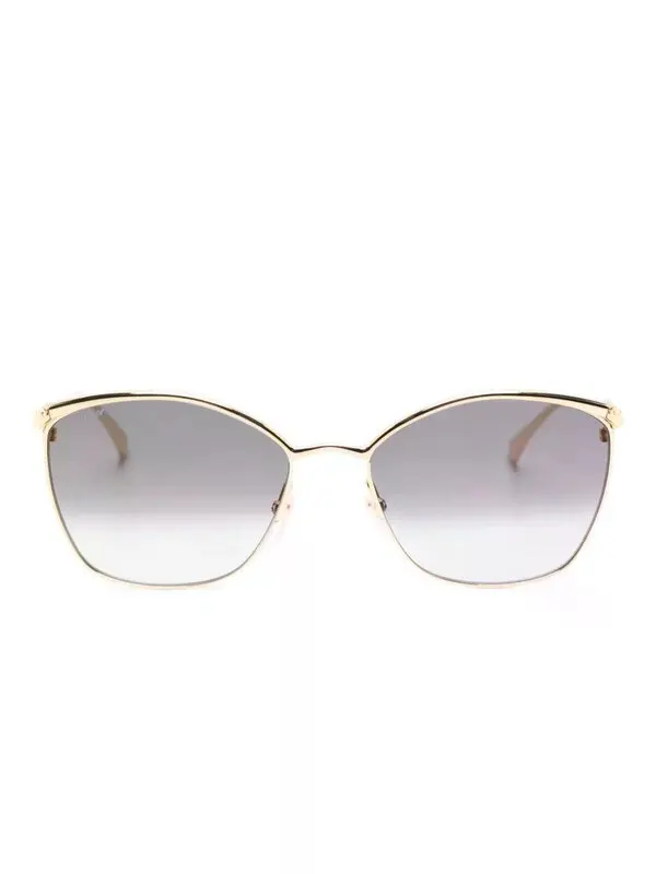 CARTIER Geometric-frame Sunglasses - Gold