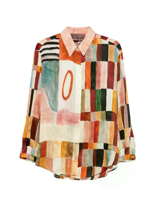 ALEMAIS X Laurence Leenaert Marjorelle Patchwork Shirt - Orange
