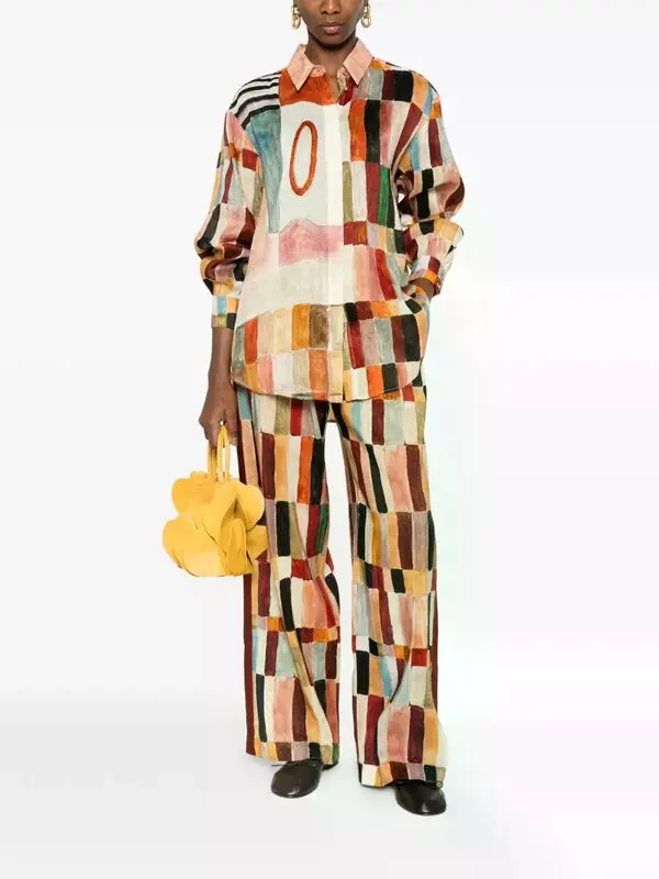 ALEMAIS X Laurence Leenaert Marjorelle Patchwork Shirt - Orange