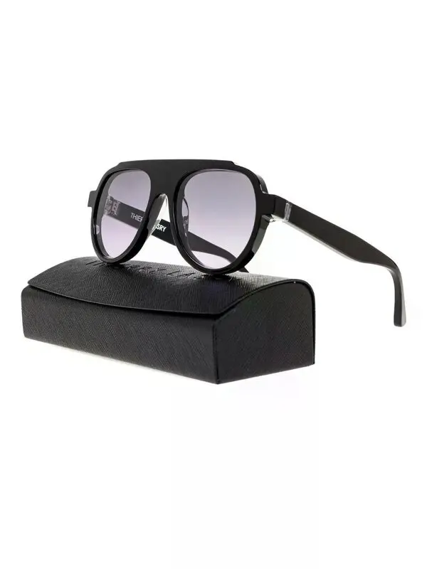 Thierry Lasry Dynasty Browline Sunglasses - Black