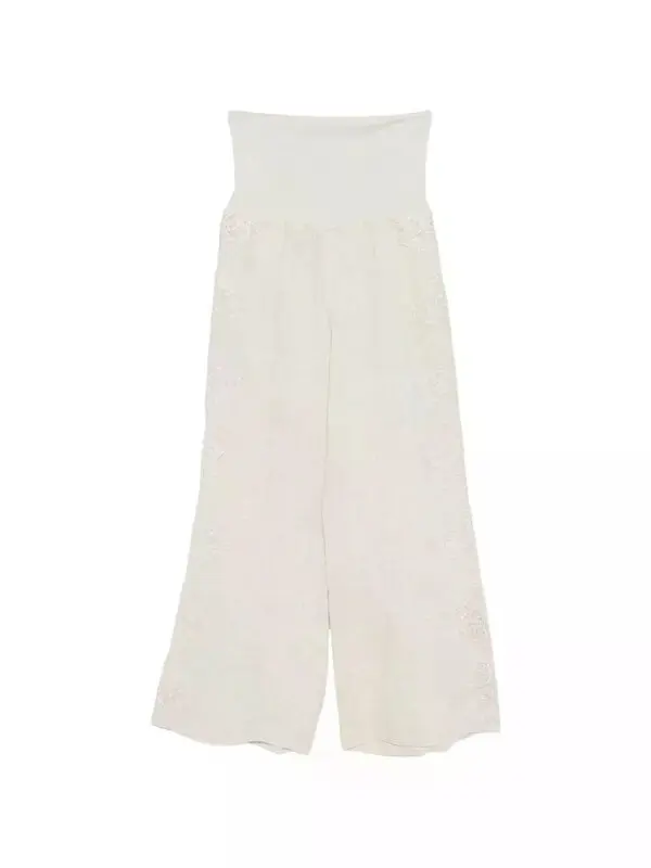 MAURIZIO BRASCHI Lace-detail Trousers