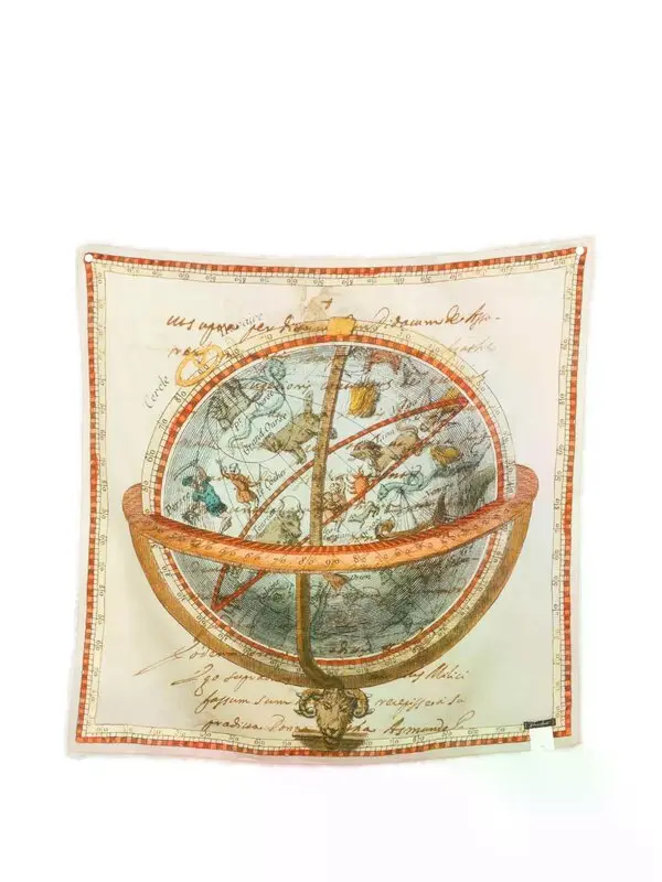 Faliero Sarti Little World Map Map-graphic Scarf - Neutrals