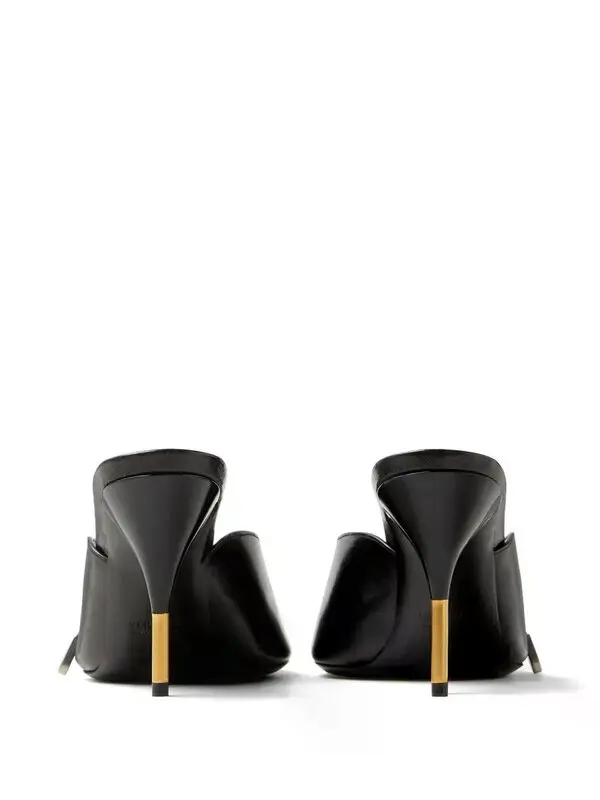 Versace Buckle Leather Mules