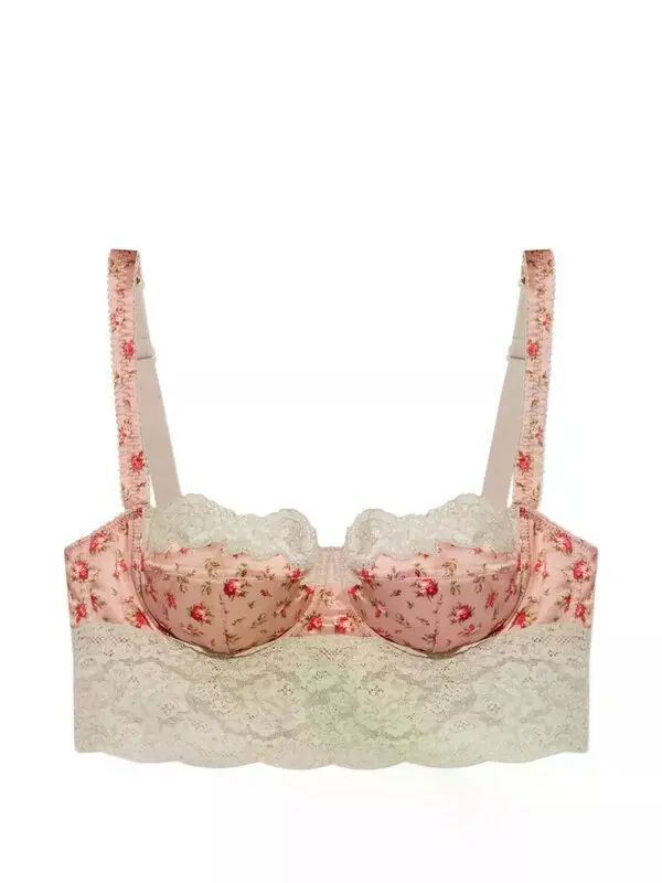 Dolce & Gabbana Floral Lace Bra - Pink