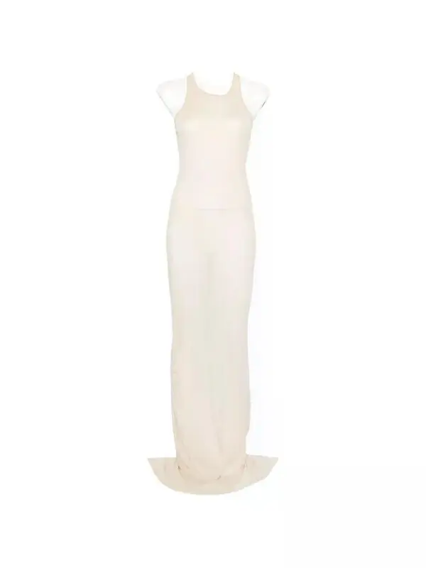 Rick Owens Crew Neck Racerback Maxi Dress - Neutrals
