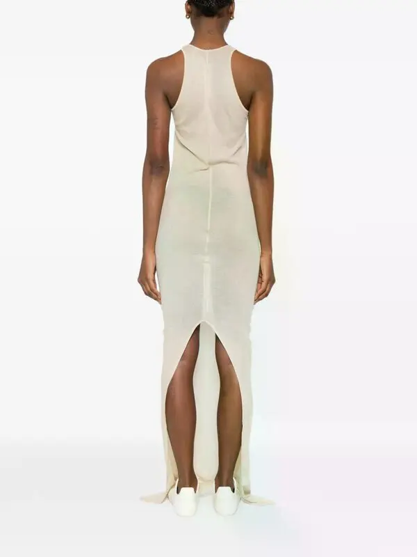 Rick Owens Crew Neck Racerback Maxi Dress - Neutrals
