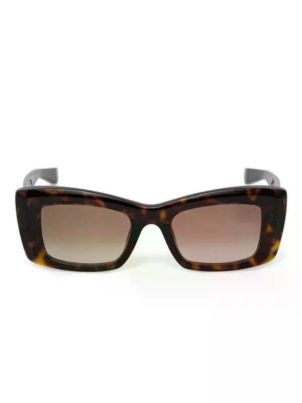 Alexander McQueen Rectangle-frame Sunglasses - Brown