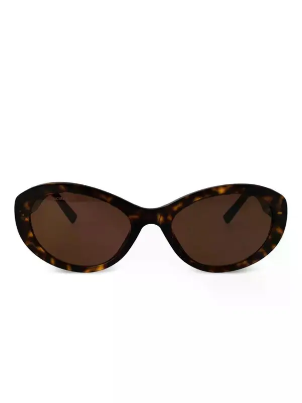 Balenciaga Oval-frame Sunglasses - Brown