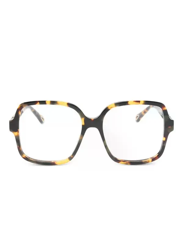 Chloé Geometric Frame Glasses - Brown