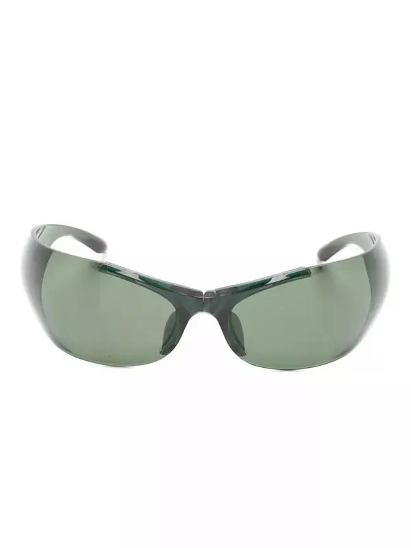 Balenciaga Bb0454s Oval-frame Sunglasses - Green