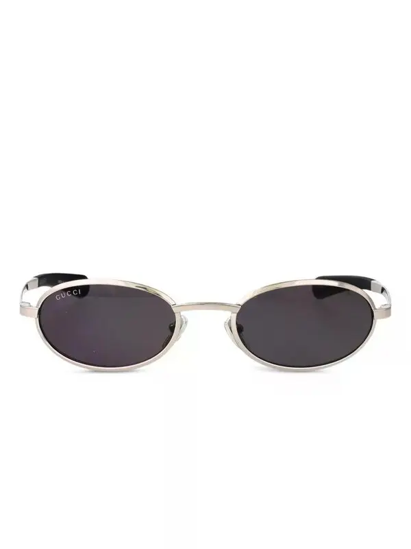 Gucci Oval-frame Sunglasses - Silver