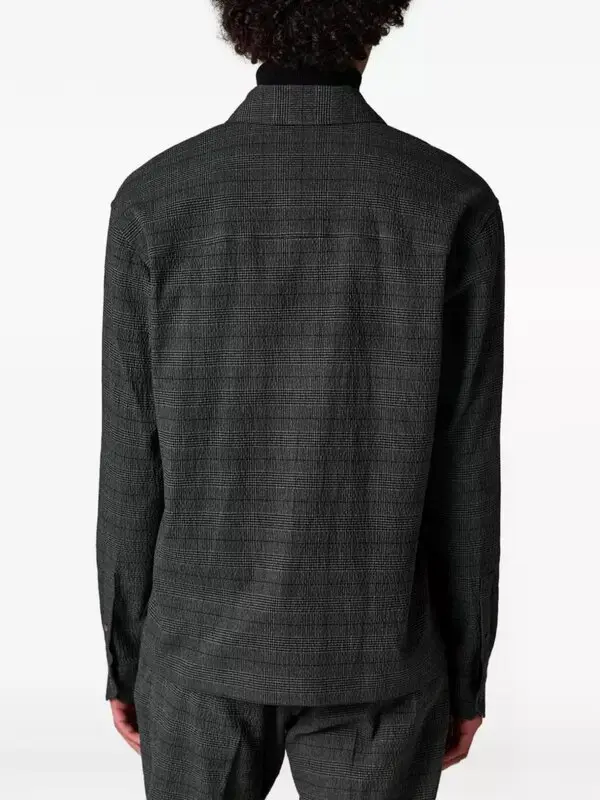 Paul Smith Textured-cotton Check Zip Overshirt