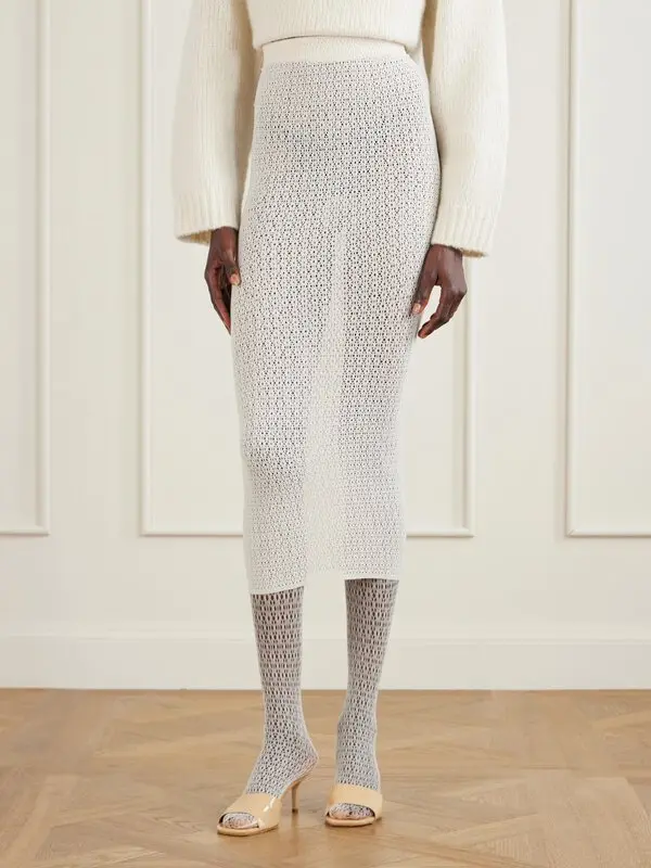 Wolford Daisy Stretch-econyl Midi Skirt - Neutrals