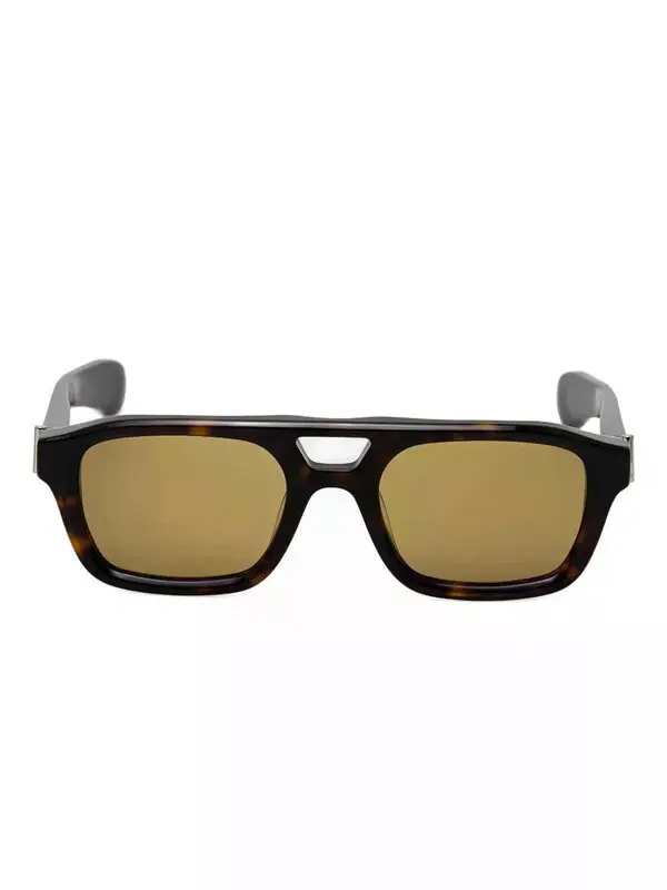 Alexander McQueen T-bar Square-frame Sunglasses - Brown