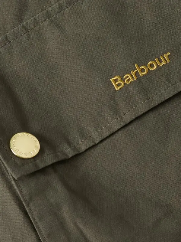 Barbour Icons Bedale Corduroy-trimmed Waxed Cotton-blend Jacket - Green