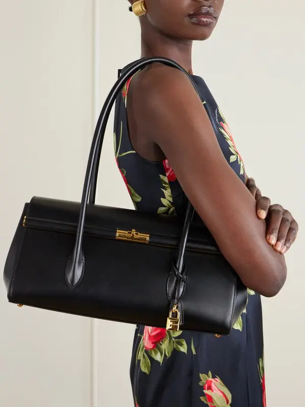 Dolce & Gabbana Marlene Leather Shoulder Bag - Black